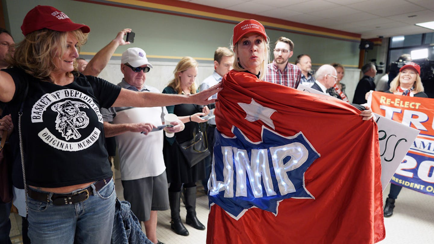 Trump backers rally at City Hall against Mayor Jacob Frey