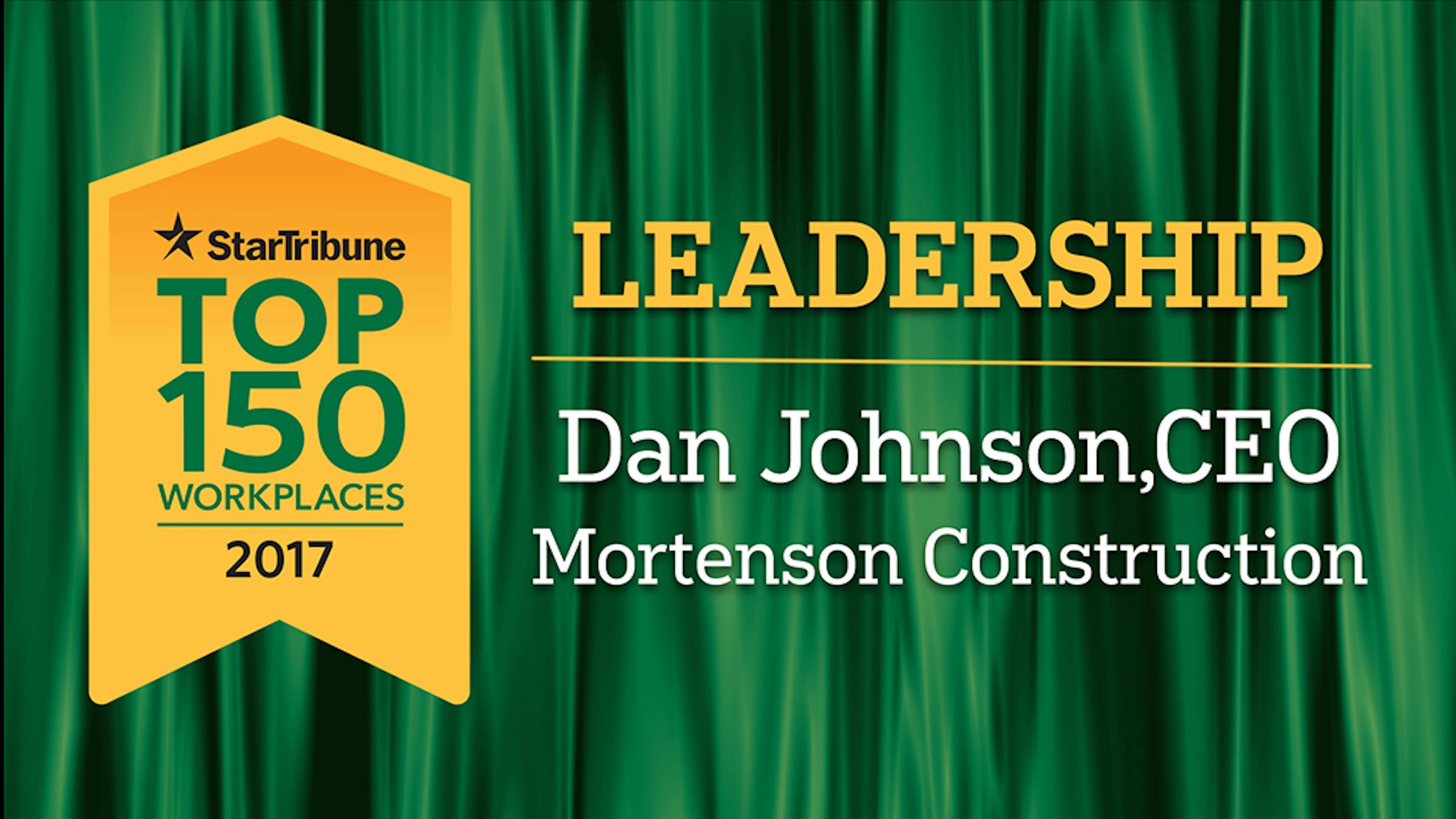 Mortenson CEO Dan Johnson seeks growth for company and employees