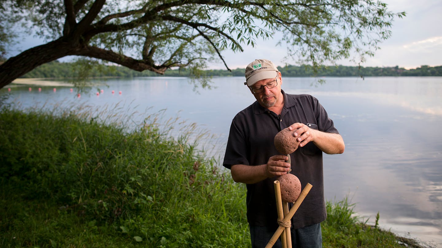 Eagan artist builds his sculptures one rock at a time